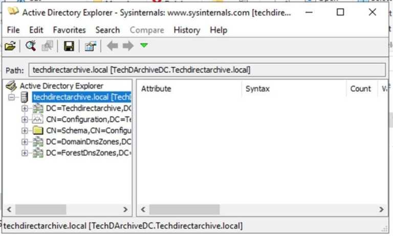 Use Active Directory Explorer From Sysinternals Techdirectarchive