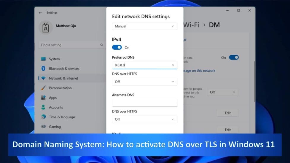 Domain Naming System Enabling Dns Over Tls In Windows 11
