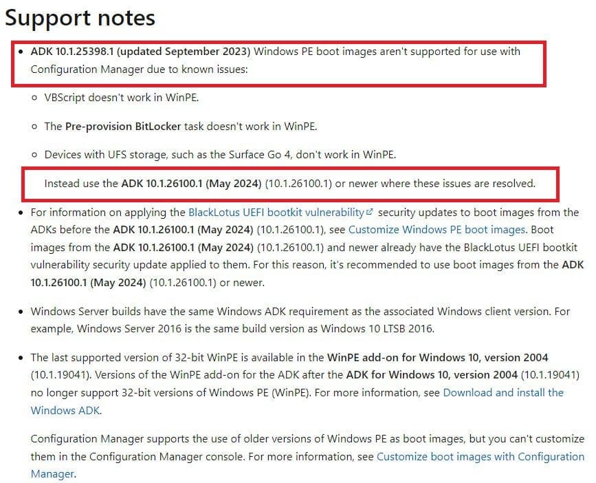 Windows PE working for Windows 11 and Windows Server 2022 ...